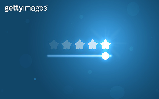 Five star rating review slider bar button background of best ranking ...