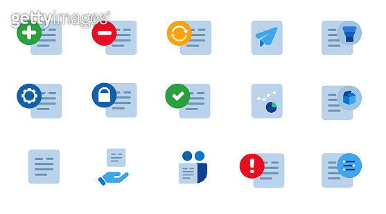 Document paper page doc sharing icon set collection grey isolated file ...