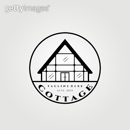 cottage logo vector illustration design , cabin , lodge, dorm logo 이미지 ...