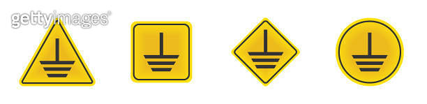 Electrical grounding icon set. Grounding symbol. Vector illustration ...