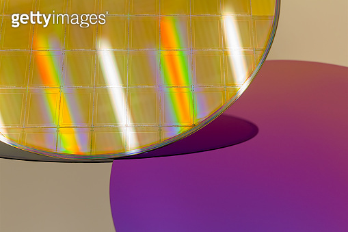 Silicon Wafers three types -empty grey wafer,purple wafer with SiO film ...