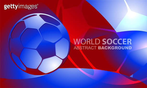 Soccer ball on abstract gradient background vector illustration 이미지 ...