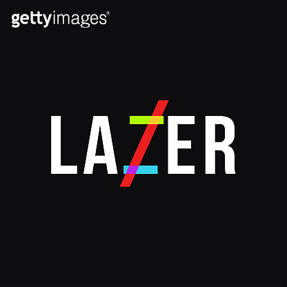 minimalist wordmark lazer logo vector template on black background 이미지 ...
