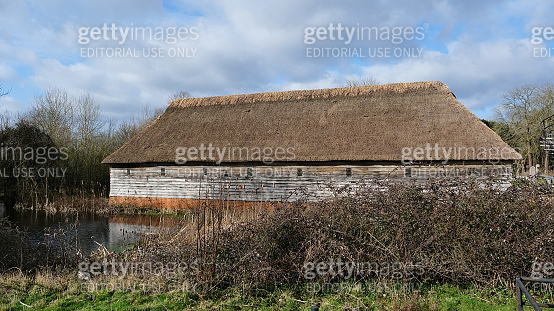 Large preserved medieval granary barn. Cressing Temple, Essex ...