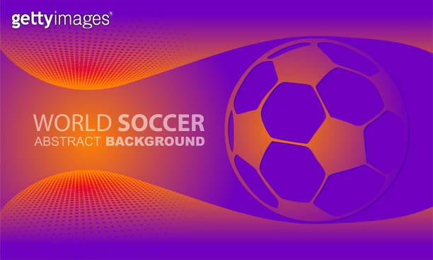 Soccer ball on abstract gradient background vector illustration 이미지 ...
