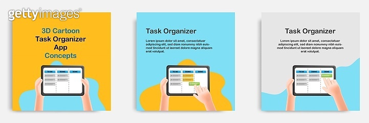 Social media informative task organizer app post banner template design ...