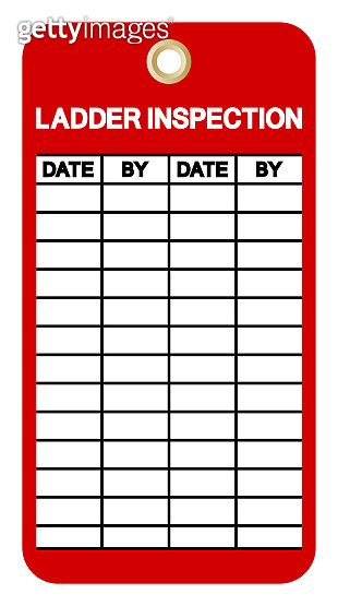 Ladder Inspection Tag Symbol Sign,Vector Illustration, Isolate On White ...