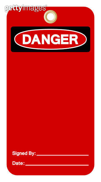 Blank Of Danger Red Tag Symbol Sign,Vector Illustration, Isolate On ...