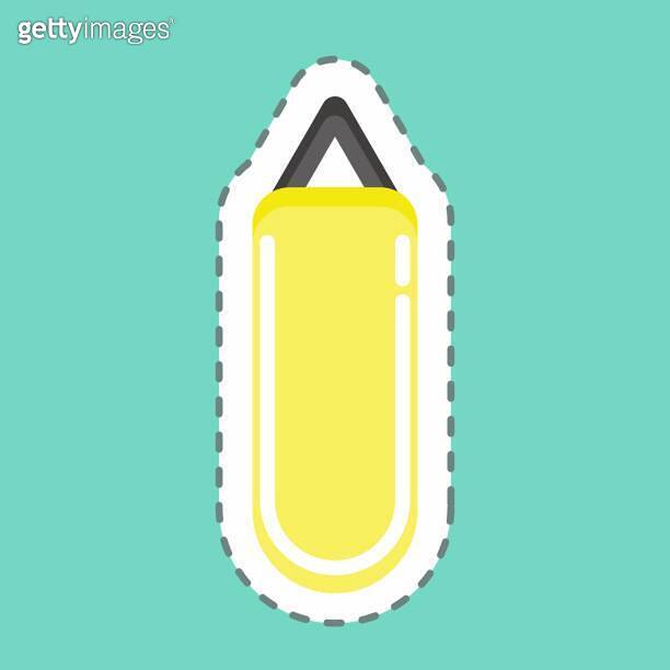 Sticker line cut Punching Bag. related to Combat Sport symbol. simple ...