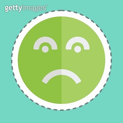 Sticker line cut Emoticon Disappointed. suitable for Emoticon symbol ...