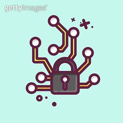 Icon Adversarial Attacks. related to Machine Learning symbol. MBE style ...