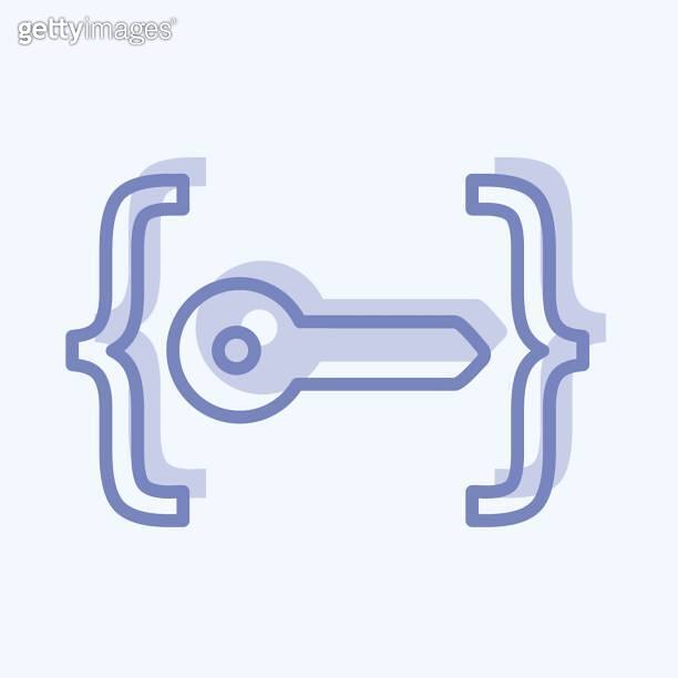 Icon Unlock Code. suitable for Programming symbol. two tone style. simple design editable ...