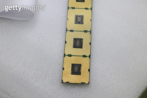 Intel cpu for pc computer close up macro (1394154777) - 게티이미지뱅크