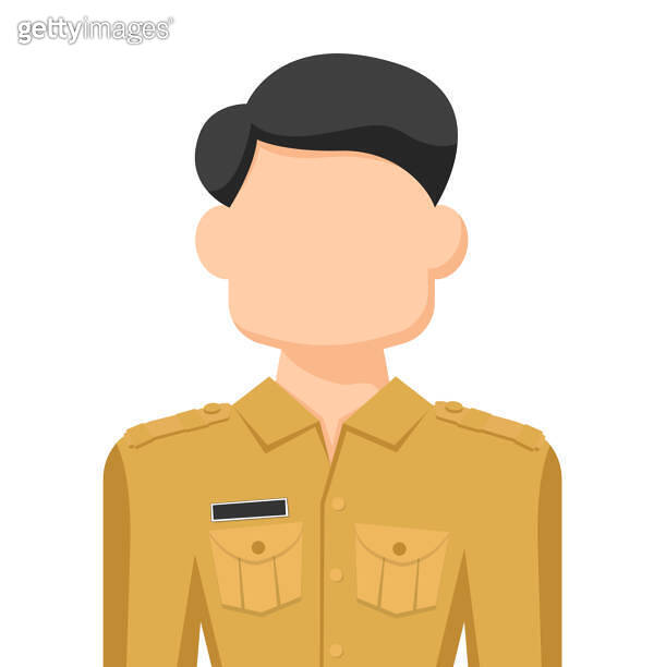 Thailand government officer in simple flat vector. personal profile ...