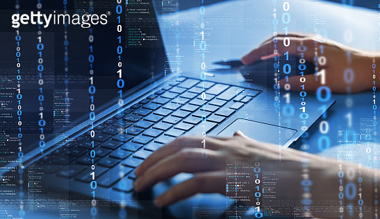 Programming code technology. Software apps developer and IT revolution.Digital software ...