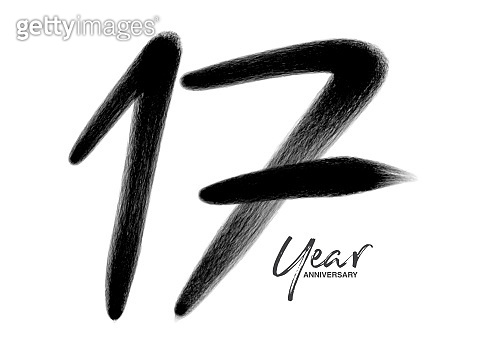 17 Years Anniversary Celebration Vector Template, 17 Years logo design ...