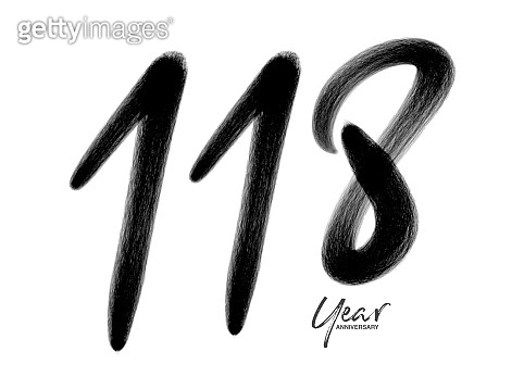 118 Years Anniversary Celebration Vector Template, 118 number logo ...