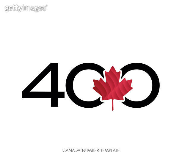 Canada concept anniversary number with maple leaf symbol vector stock ...