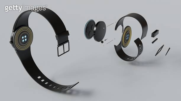 Smart Watch Internal Inside Preview from Back - 3D Render Model 이미지 ...