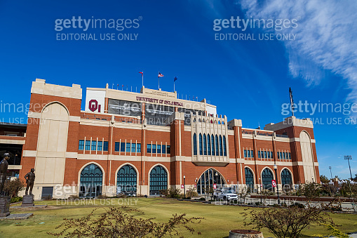 The Switzer Center in front of The Gaylord Family Oklahoma Memorial ...