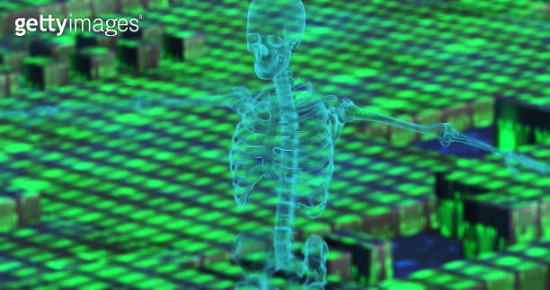humanoid skeleton, artificial intelligence simulation (1365628707) - 게티 ...