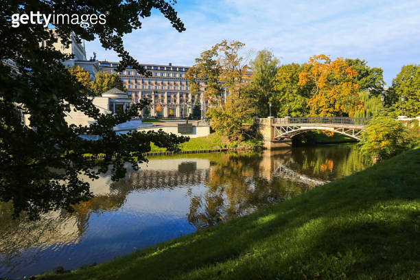 Autumn in Riga, view of the city channel 이미지 (1430341204) - 게티이미지뱅크