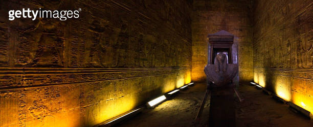 Panorama of Solar Barque and Naos of Nectanebo II in the Sanctuary at ...