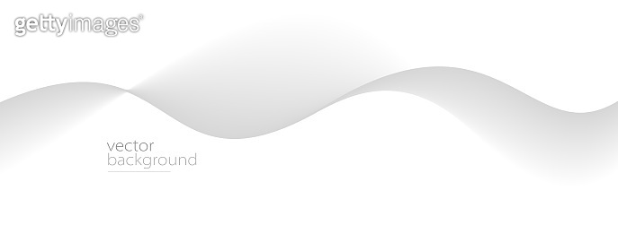 Flowing grey curve shape with soft gradient vector abstract background ...
