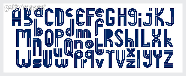 Abstract geometric original font vector typeset, logo creation alphabet ...