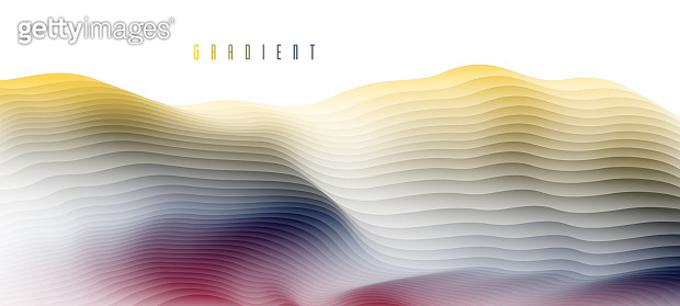 Gradient color 3D fluid shape vector abstract background, dynamic ...