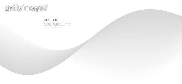 Curve shape flow vector abstract background in light grey gradient, dynamic and speed concept ...