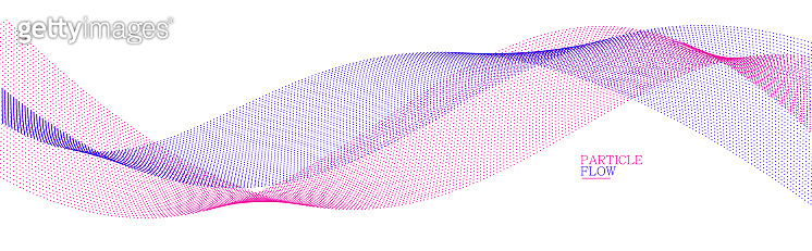 Smooth abstract background with arrays of flowing particles, light and soft vector design ...