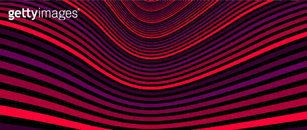 Psychedelic red colored optical illusion lines vector insane art ...