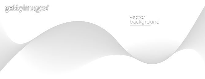 Curve shape flow vector abstract background in light grey gradient, dynamic and speed concept ...