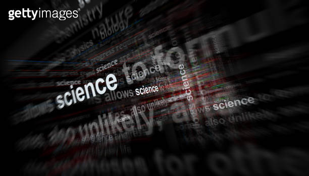 Headline titles media with Science and education 3d illustration ...