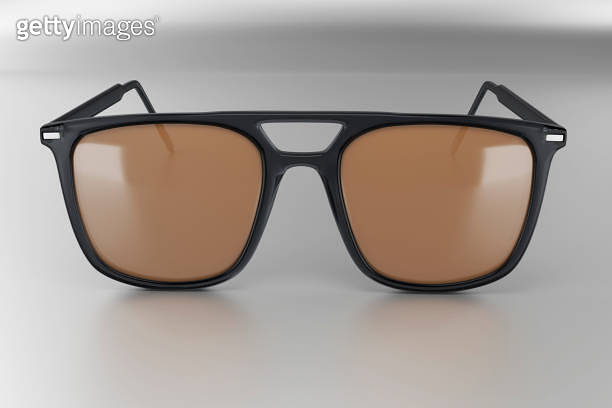 Realistic sunglasses isolated on white background. Trendy unisex ...