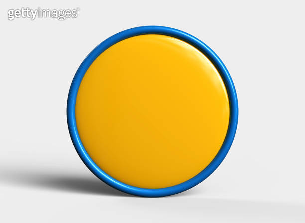 Circular Orange Blue Metallic disk on white background 이미지 (1440602740 ...