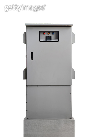 Electrical junction box. Distribution box. Isolated on white background ...