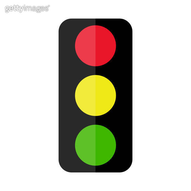 Illuminated traffic lights. Editable vectors. 이미지 (1369915451) - 게티이미지뱅크