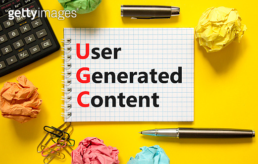 UGC user generated content symbol. Concept words UGC user generated ...