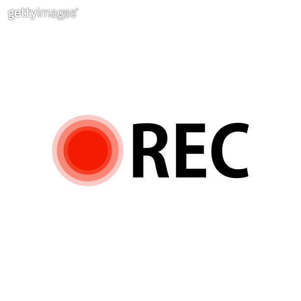 Recording icon for live streaming. REC icon. Editable vectors ...