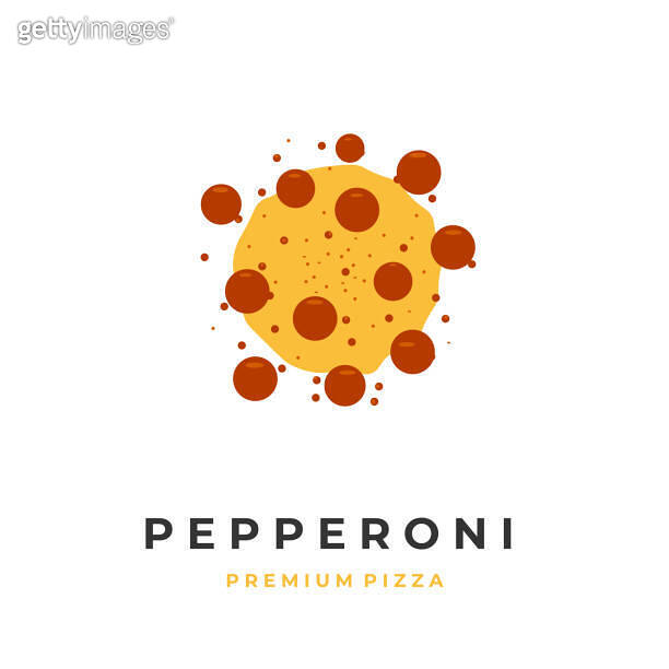 Pepperoni pizza topping pattern logo illustration vector 이미지 ...