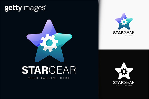 Star gear design with gradient vector illustration 이미지 (1448048529 ...