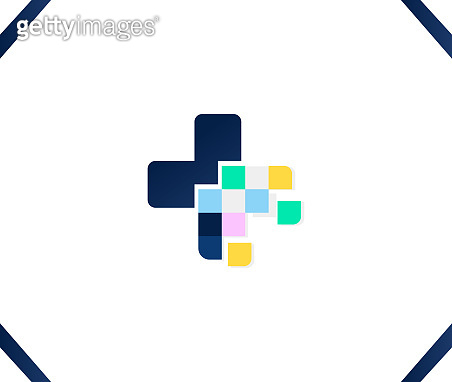 Pixelated Medical Services Cross design - illustration 이미지 (1404286404 ...