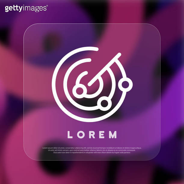 Ship And Plane Radar Display Icon Radio Waves Detection System Glassmorphism Style Vector