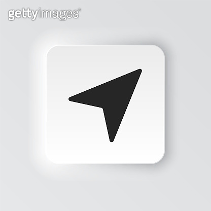 Rectangle button icon Cursor. Button banner Rectangle badge interface for application ...