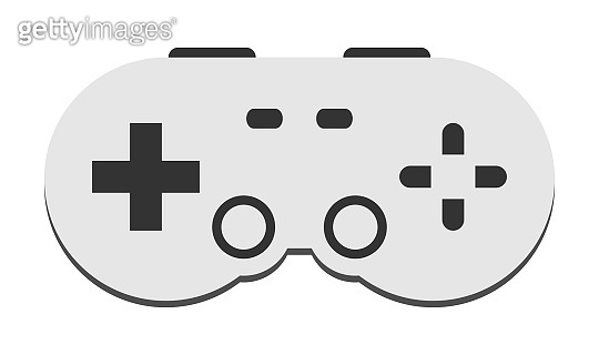 simple retro game controller symbol isolated on white (1394417397) 일러스트 ...