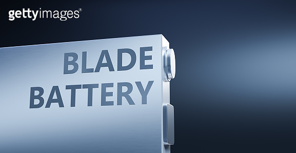 Blade shape battery cells design for modern electric vehicle, 3D ...