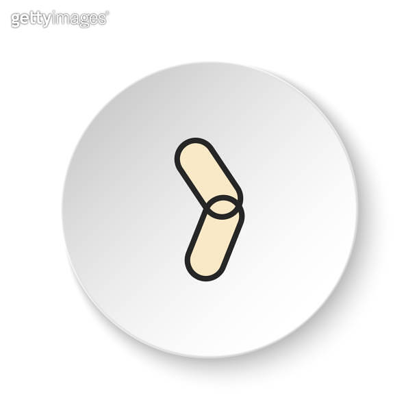 Round button for web icon, chain, connect, link. Button banner round ...