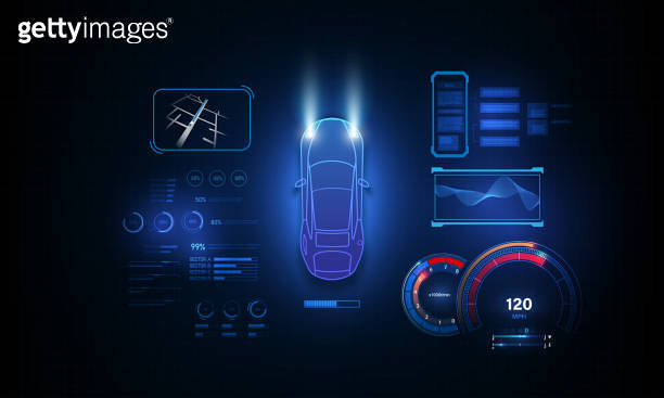 Concept for driver assistance systems. Autonomous car. Driverless car ...